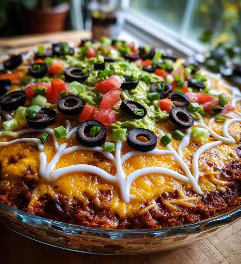 Spider Web Seven Layer Dip: 7 Spooky Layers to Enjoy – Vihaad Recipes