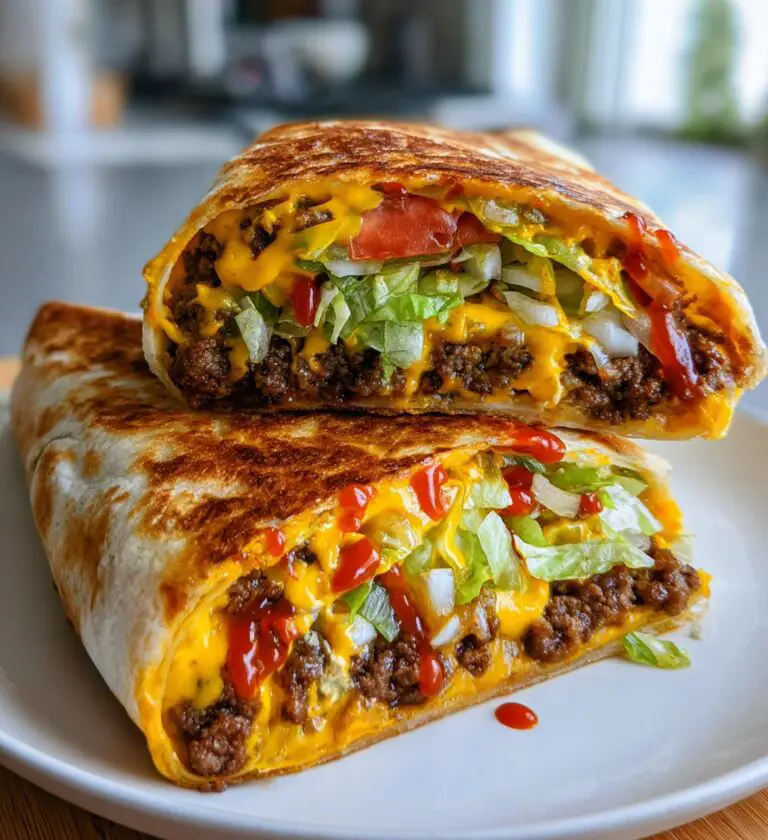 Cheeseburger Crunch Wrap: 5 Minutes to Flavorful Bliss – Vihaad Recipes