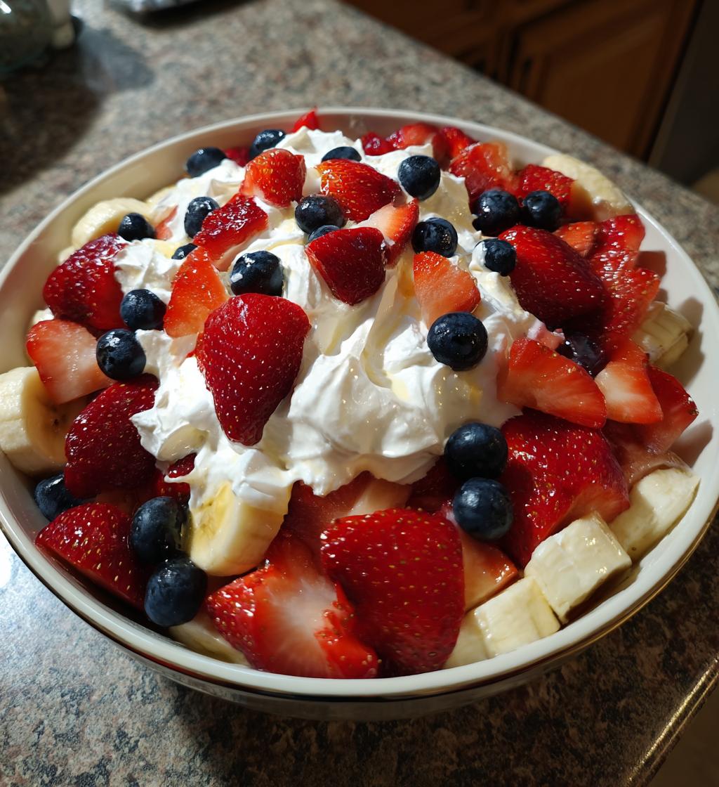 Fruit Salad With Vanilla Pudding And Cool Whip Delightfully Easy