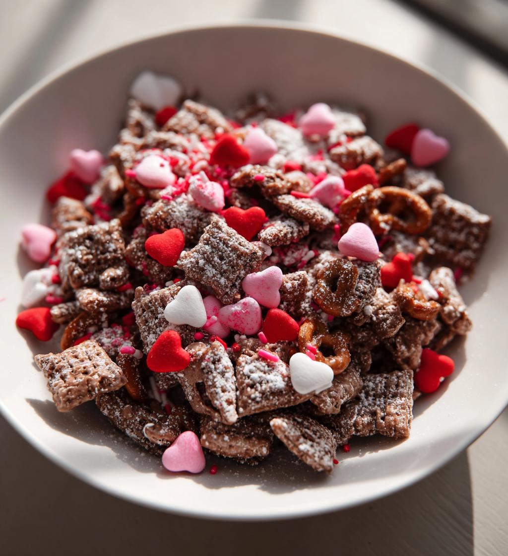 Valentines Day Muddy Buddies: 6 Sweet Steps to Love – Vihaad Recipes